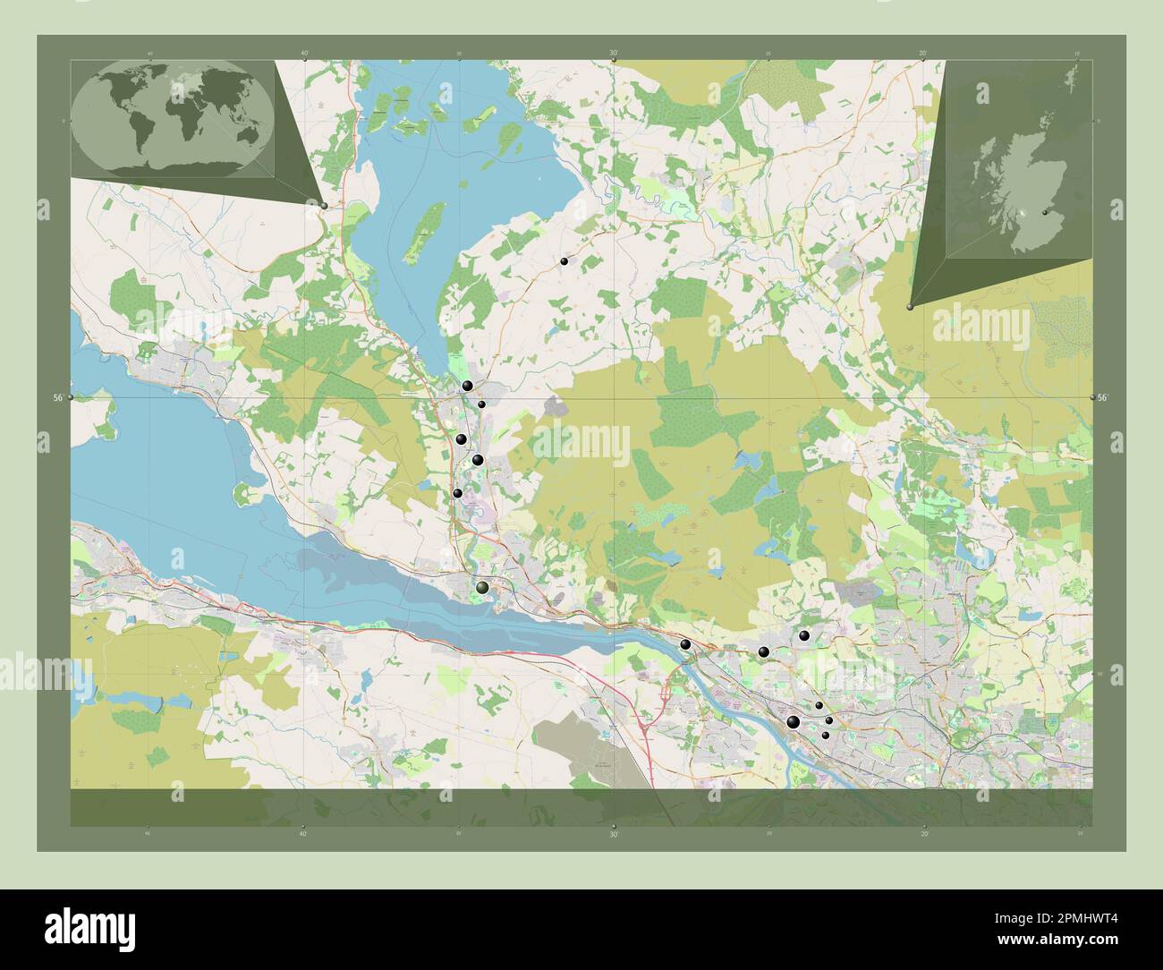 West Dunbartonshire, region of Scotland - Great Britain. Open Street ...