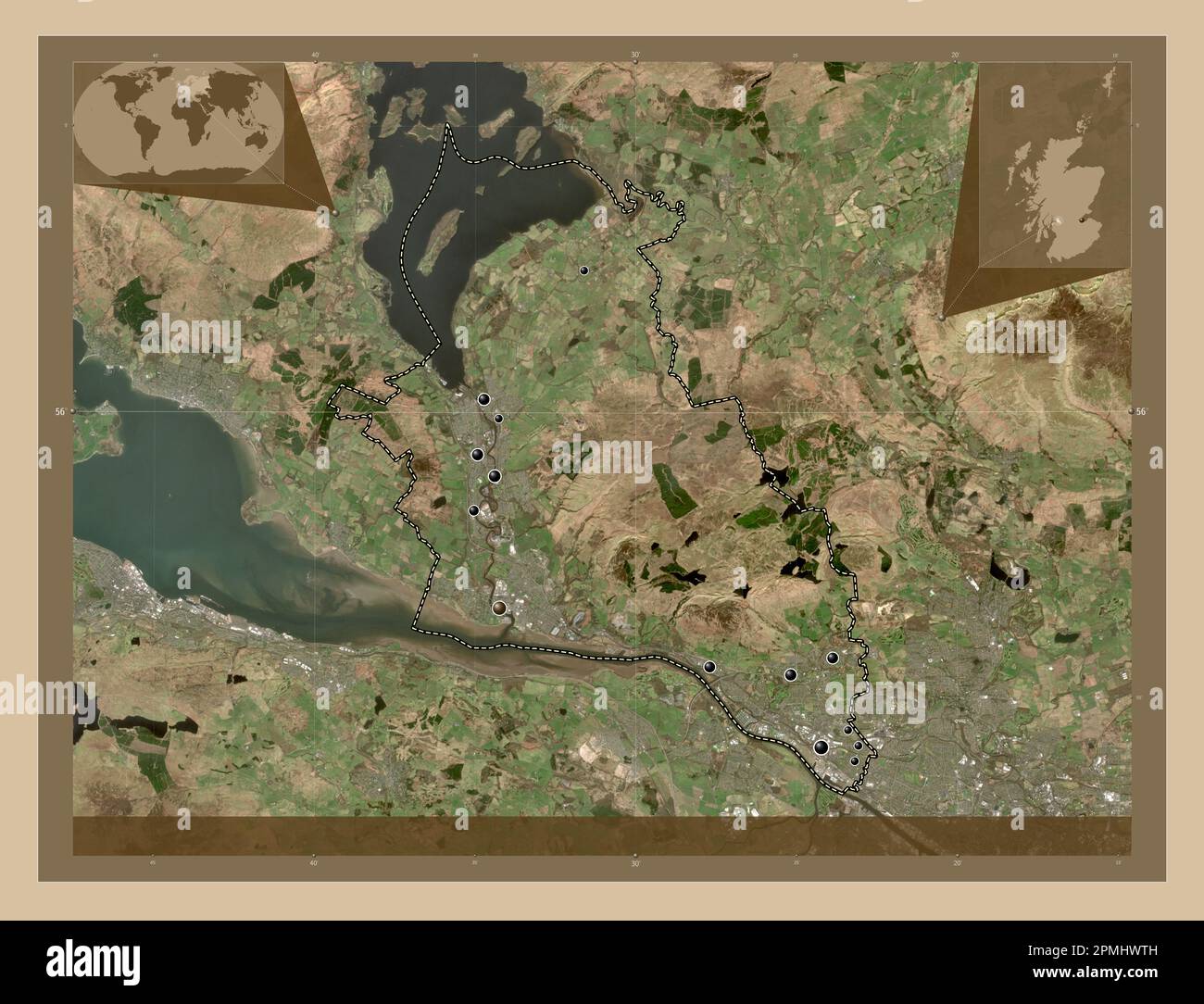 West Dunbartonshire, region of Scotland - Great Britain. Low resolution ...