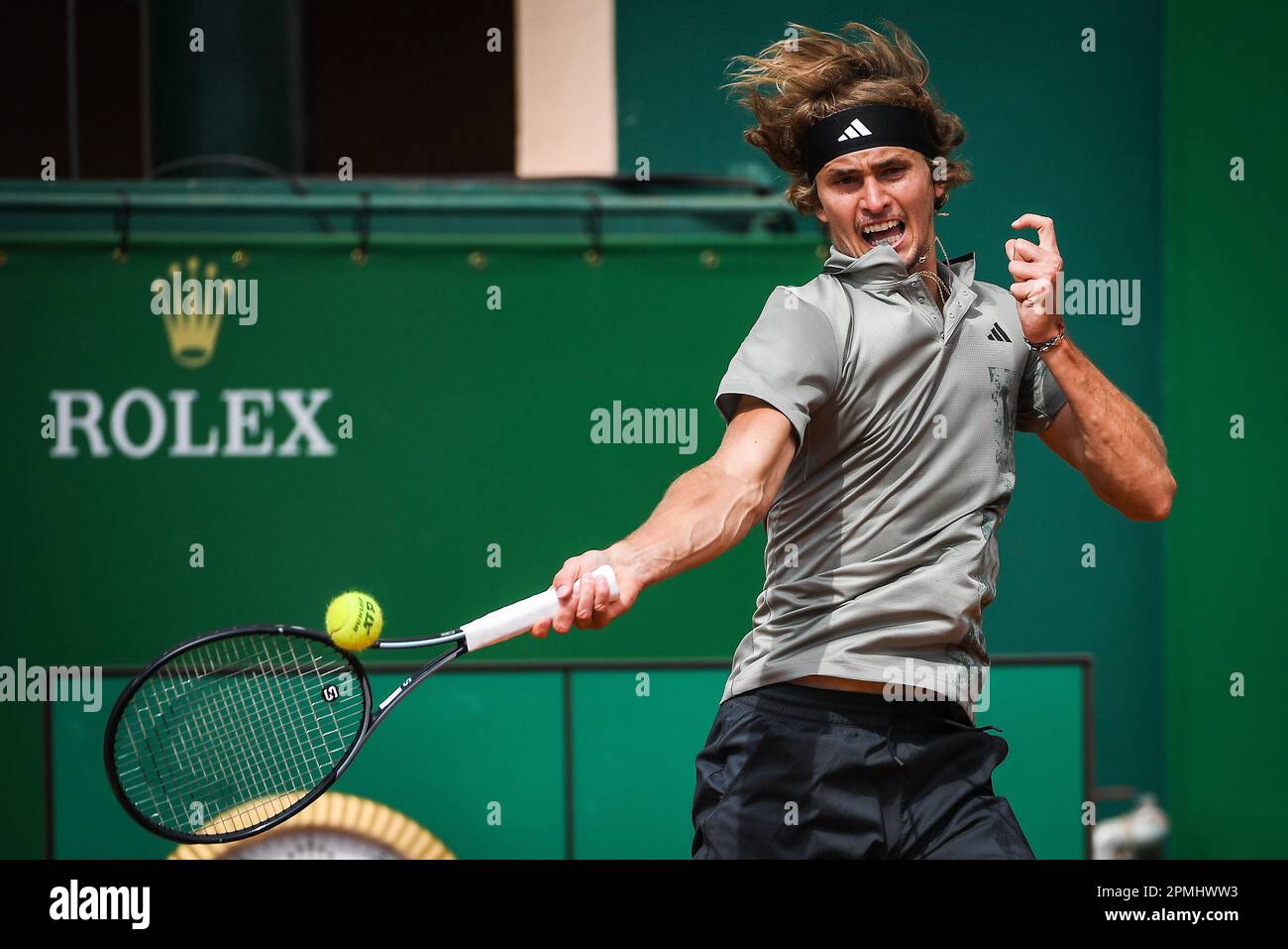 Alexander ZVEREV of Germany during the Rolex Monte-Carlo, ATP Masters ...