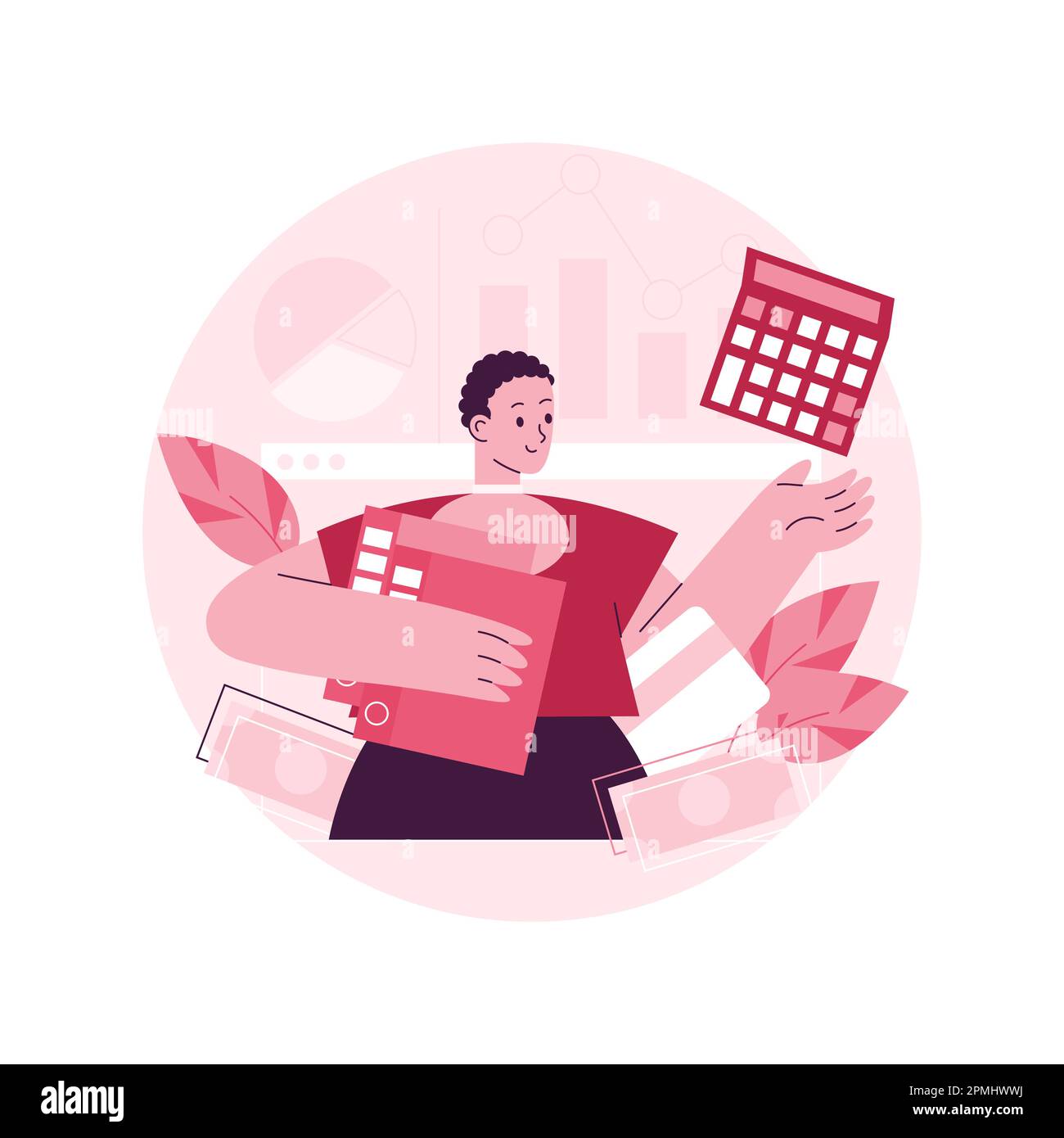 Digital auditing abstract concept vector illustration. Digital ...