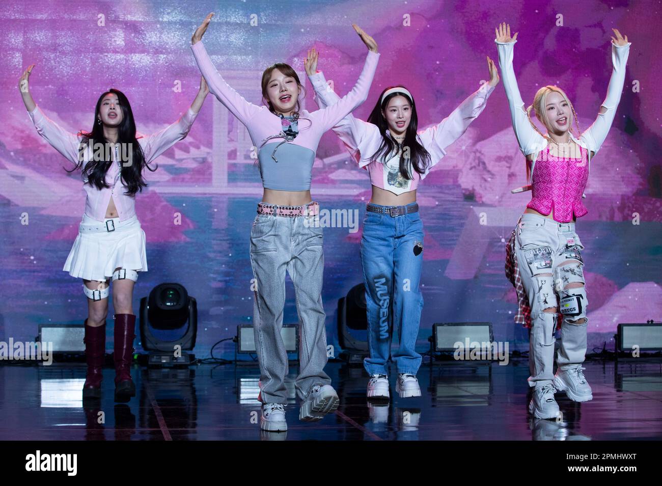 13 April 2023 - Seoul, South Korea: South Korean K-Pop girl group Fifty ...