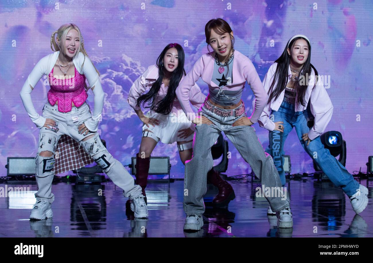 13 April 2023 - Seoul, South Korea: South Korean K-Pop girl group Fifty ...