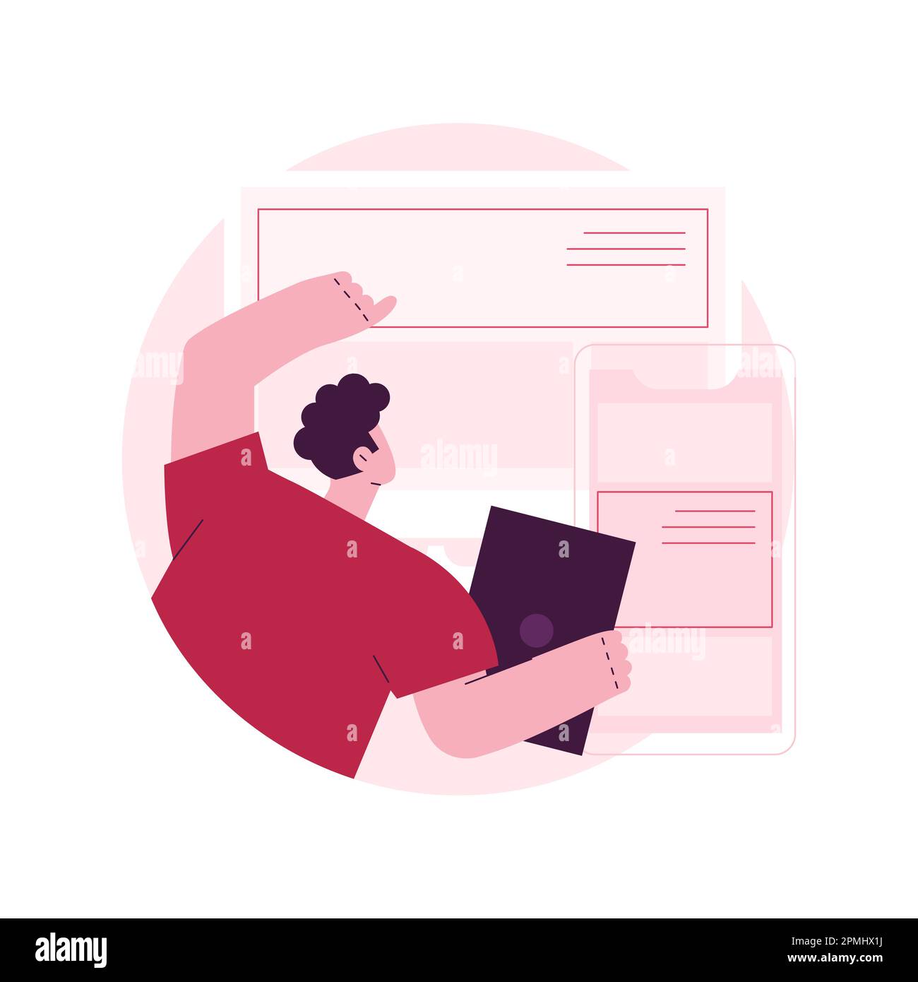 Responsive Web Design Abstract Concept Vector Illustration Website Frontend Development All