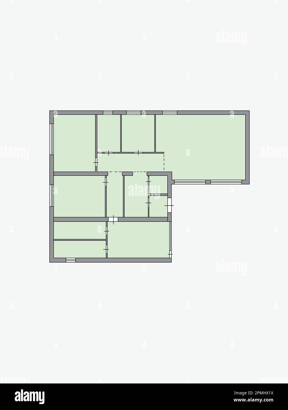 2d floor plan Black white floor plan Floorplan Floor plan sketch stock ...
