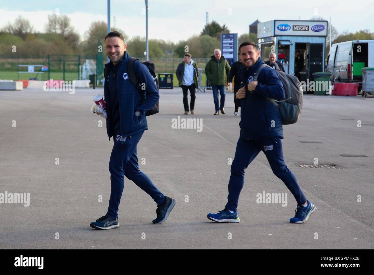 Manchester, UK. 13th Apr, 2023. Match officials brothers Aaron and Liam ...