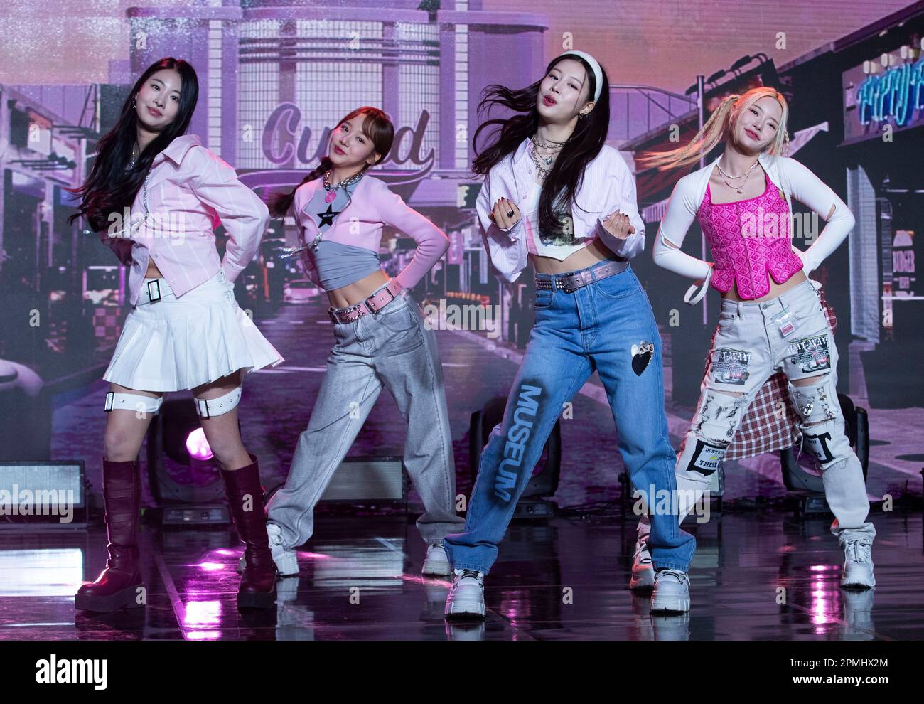13 April 2023 - Seoul, South Korea: South Korean K-Pop girl group Fifty ...