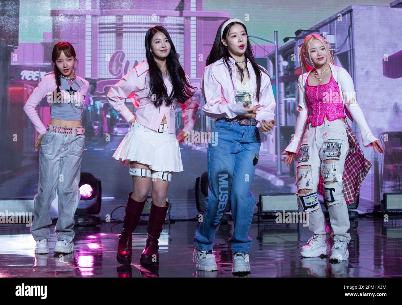13 April 2023 - Seoul, South Korea: South Korean K-Pop girl group Fifty ...