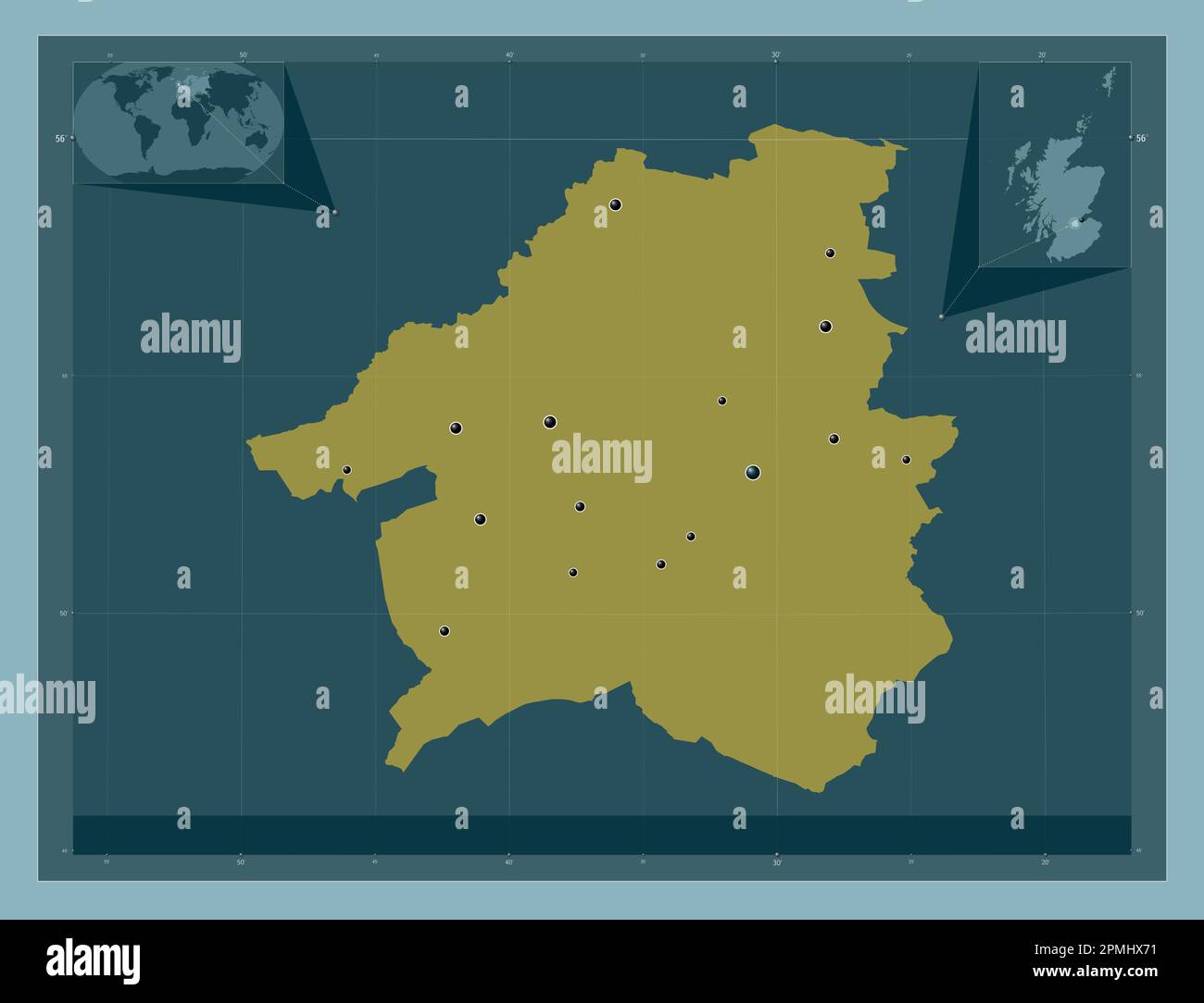 West Lothian, region of Scotland - Great Britain. Solid color shape ...