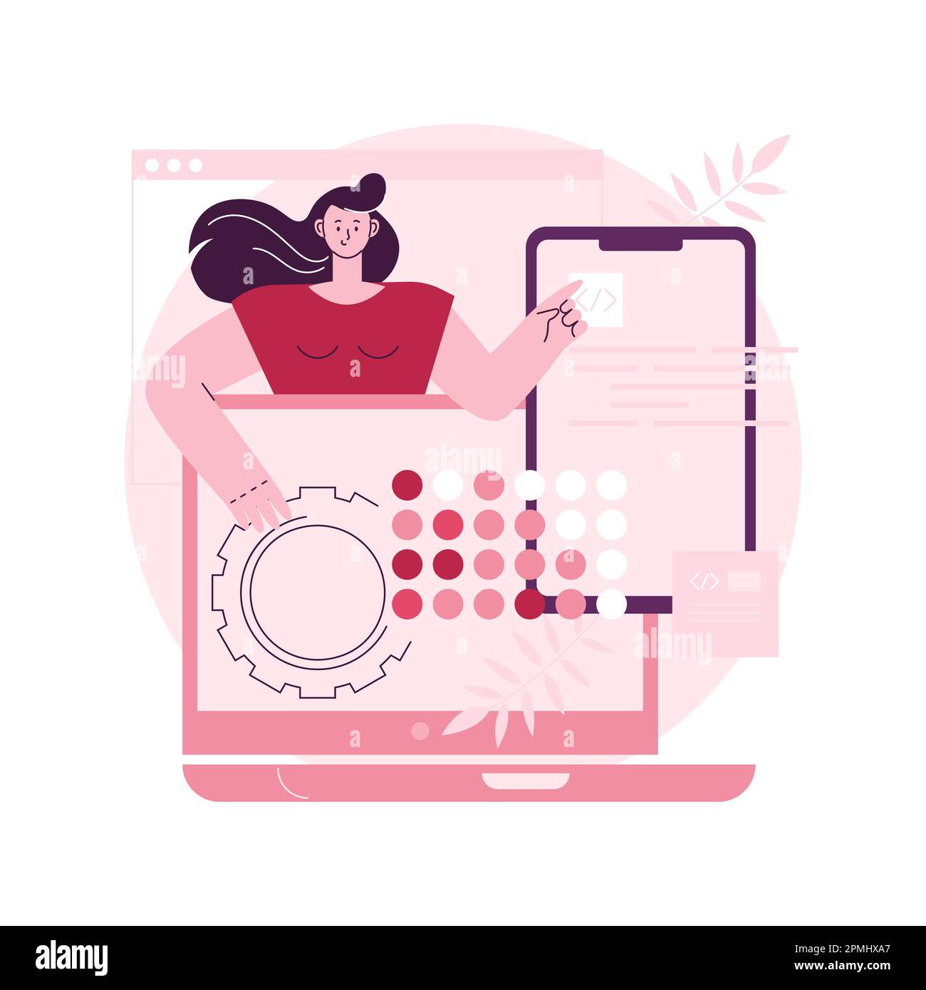 Cross-platform development abstract concept vector illustration. Cross ... Cross-platform development abstract concept vector illustration. Cross ...