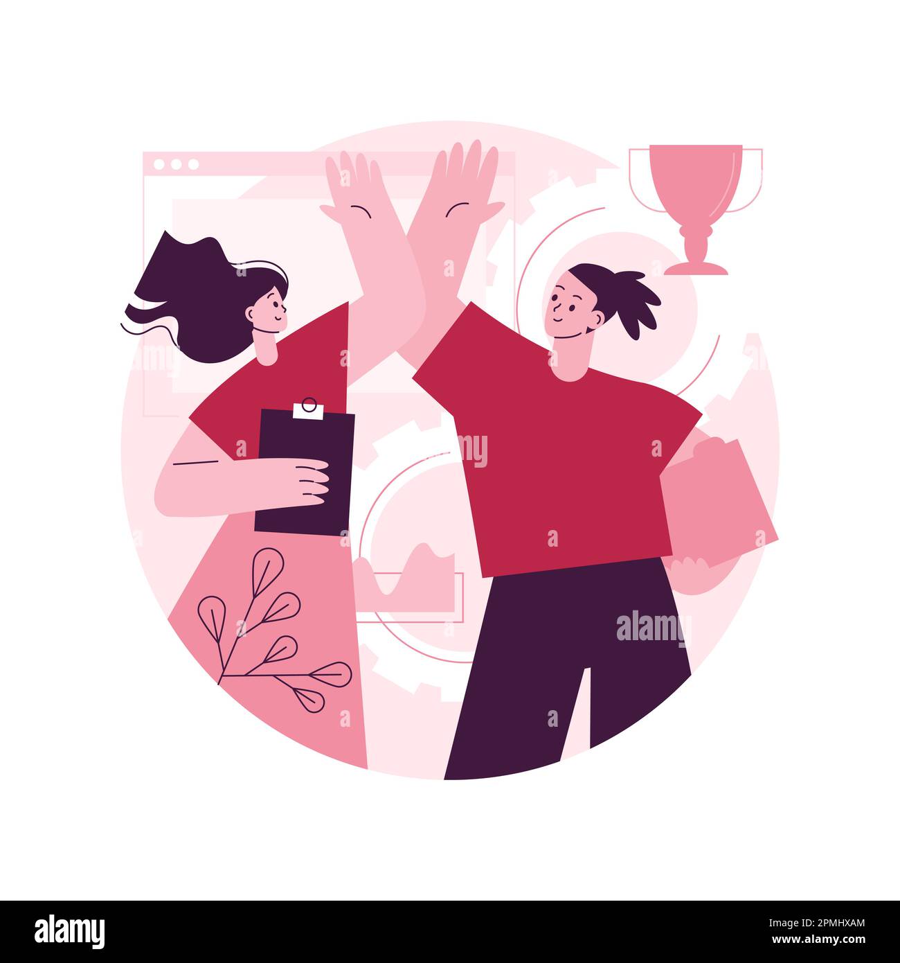 Teamwork power abstract concept vector illustration. Effective team ...