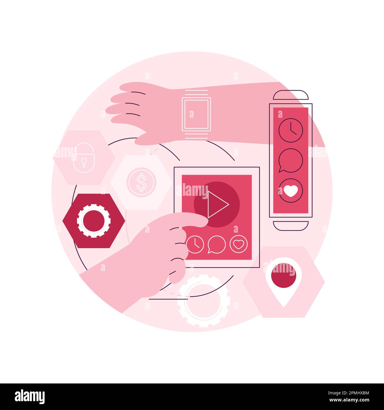 Wearable mobile app development abstract concept vector illustration ... Wearable mobile app development abstract concept vector illustration ...
