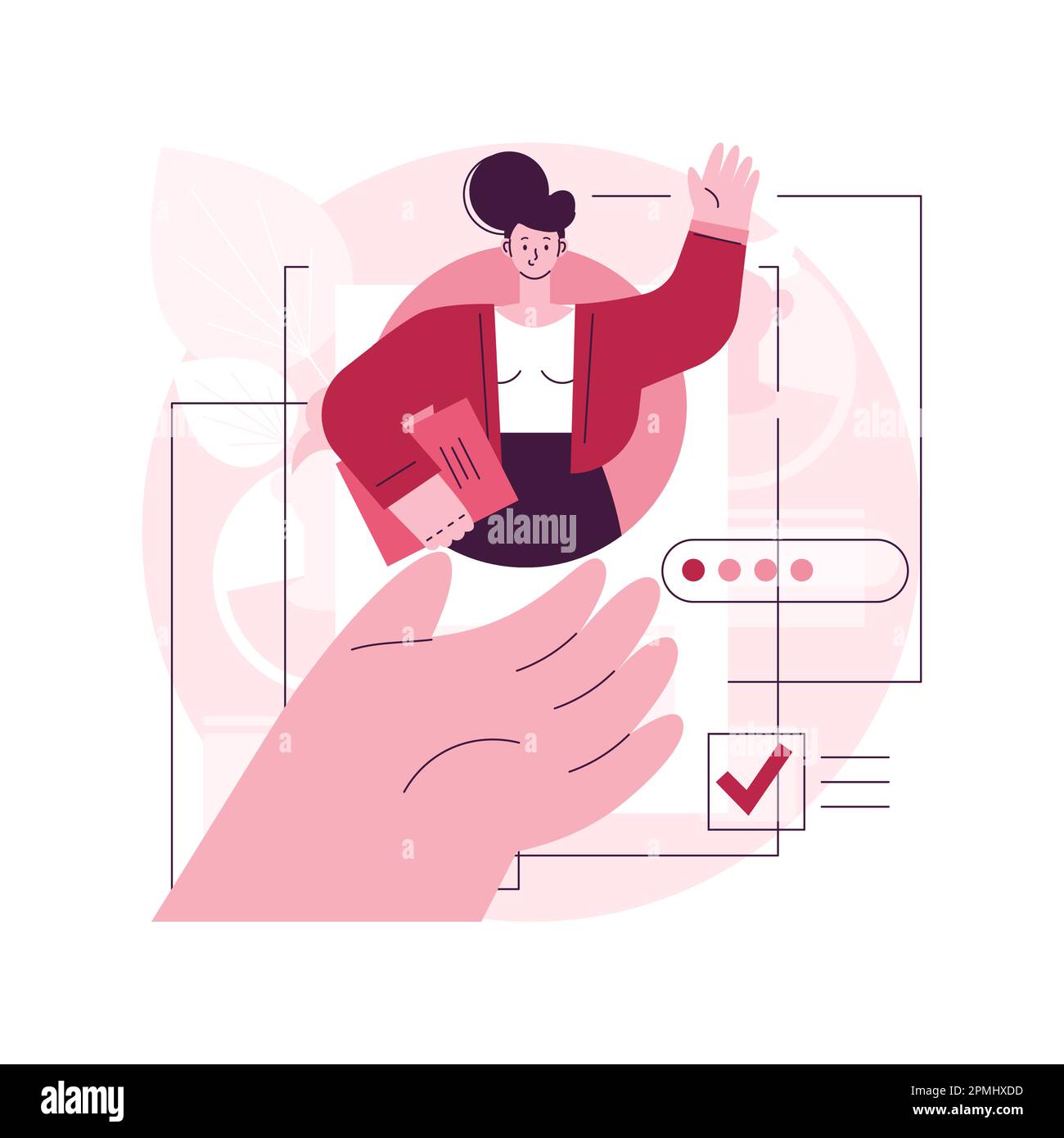 Hiring employee abstract concept vector illustration. Human resources ...