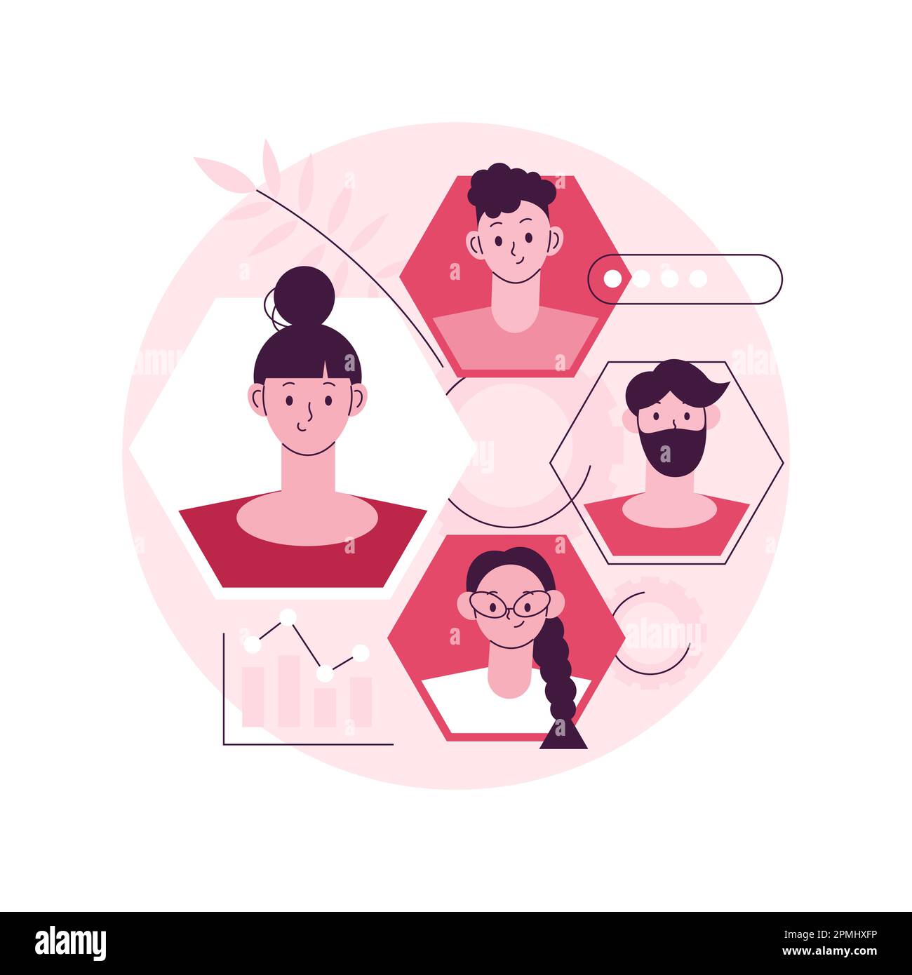 Human resources abstract concept vector illustration. HR team work ...
