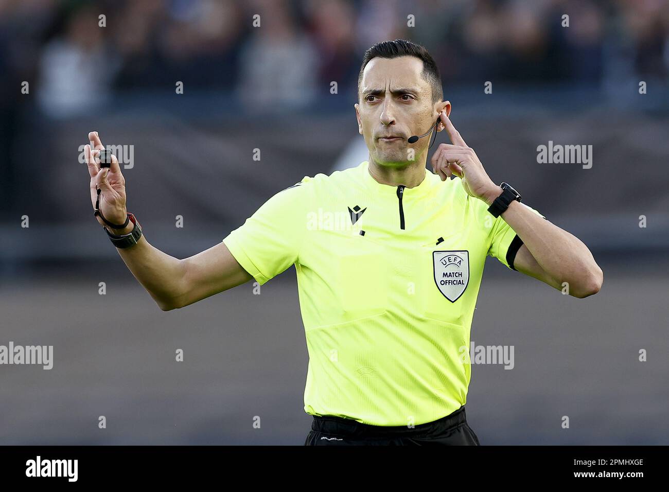 ROTTERDAM - Referee Jose Maria Sanchez during the UEFA Europa League ...