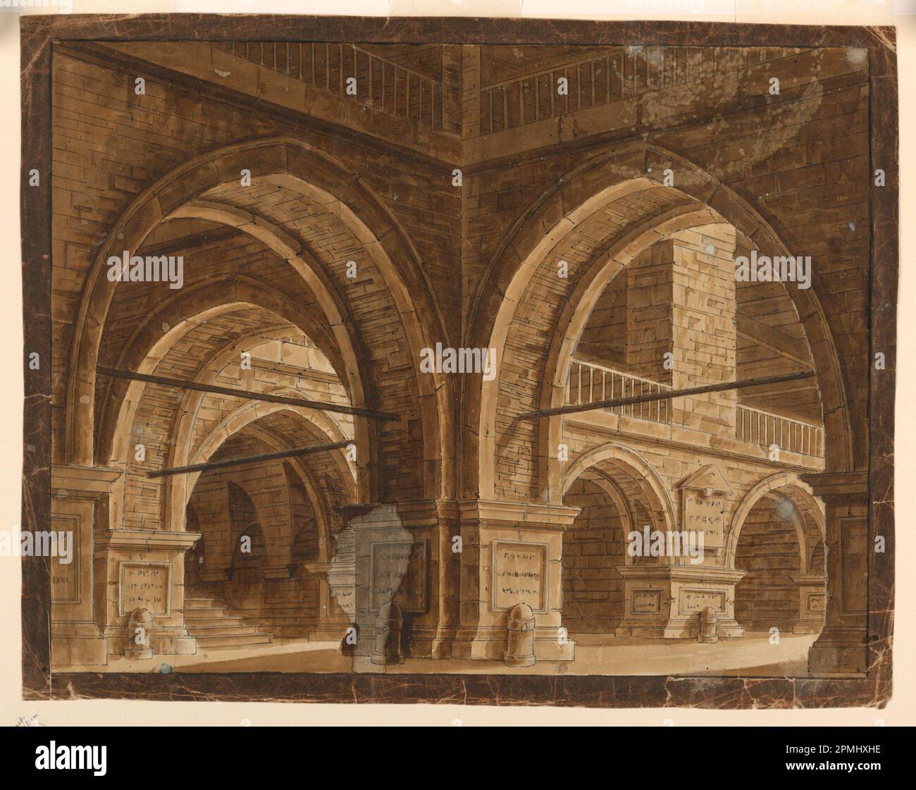 Drawing, Stage Design, Interior of Large Hall; Probably Mauro Antonio ...