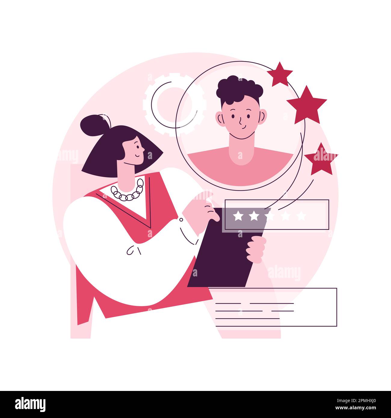 Manager performance review cartoon Cut Out Stock Images & Pictures - Alamy
