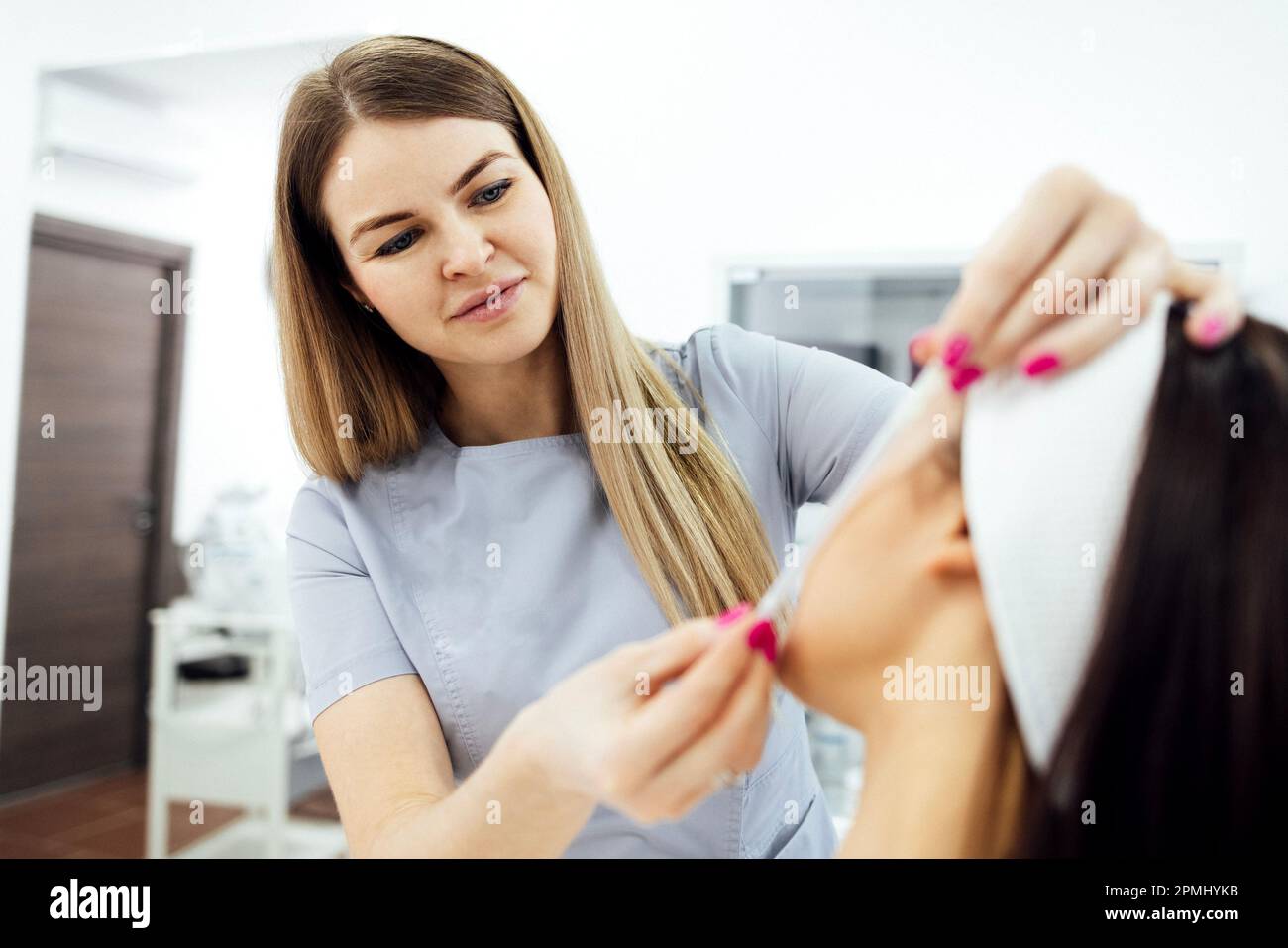 Face procedure lifting PDO Suture operation, face lifting surgery ...