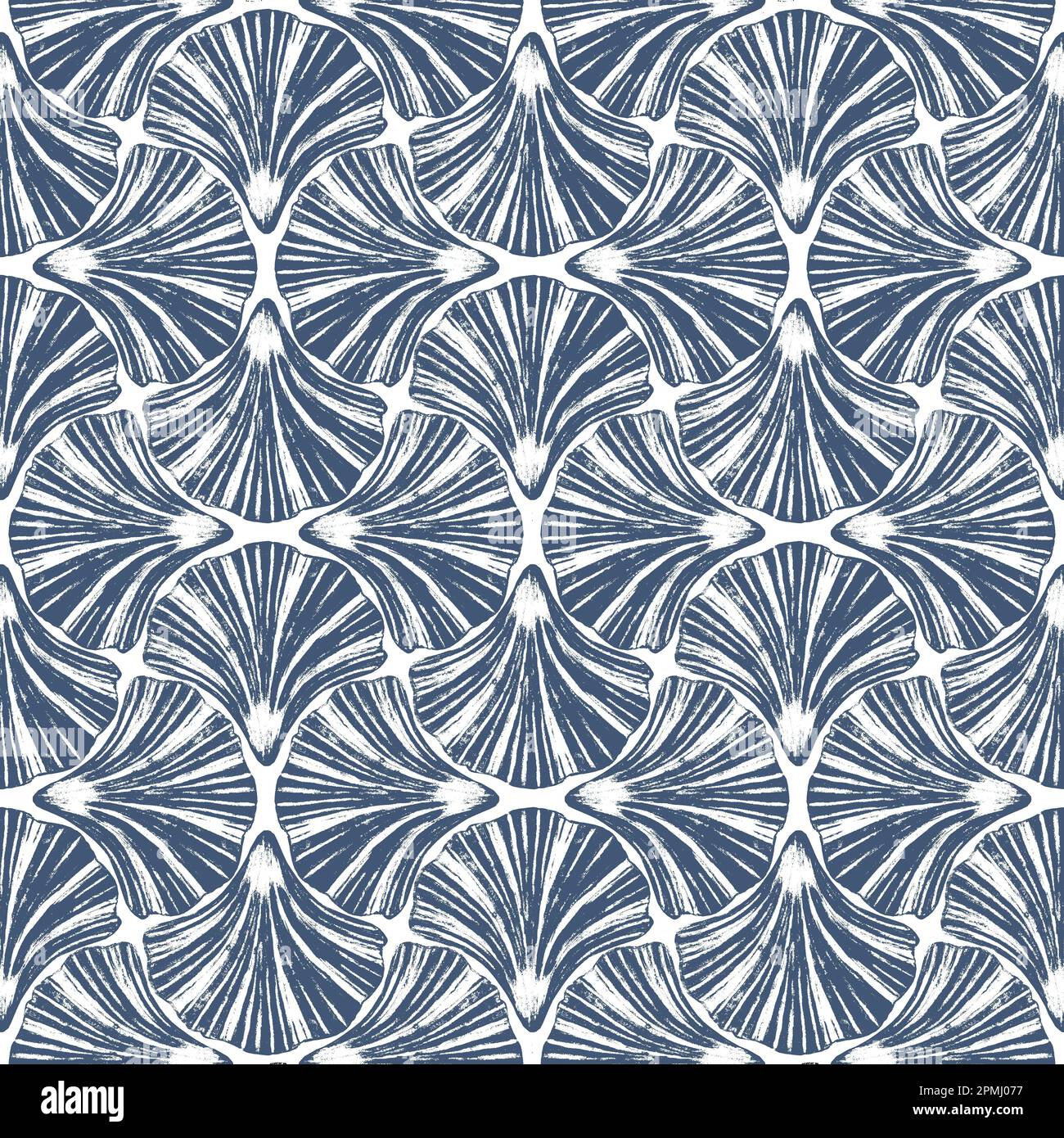 Art deco style abstract watercolor sea shells geometric forms seamless ...