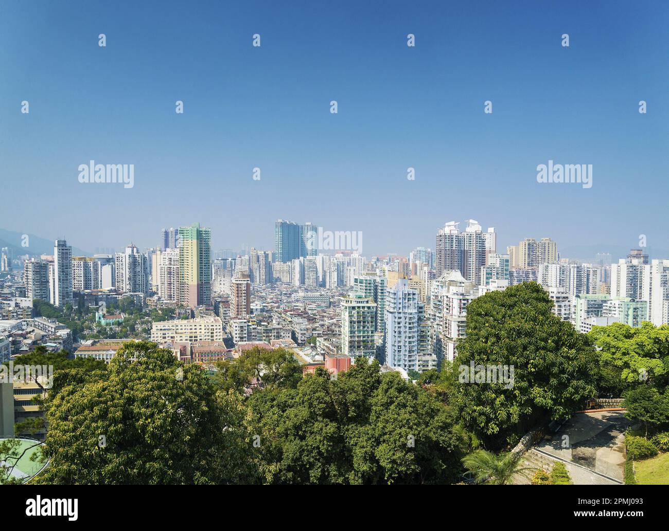 View of central macau macao residential area in china Stock Photo - Alamy