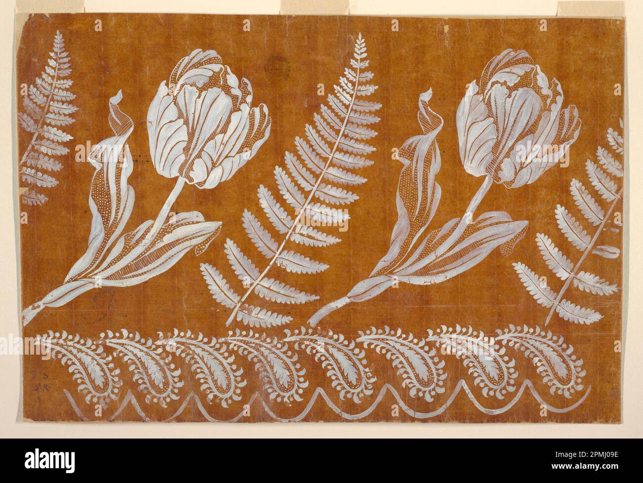 Drawing, Design for an Embroidered or Woven Horizontal Border of the ...