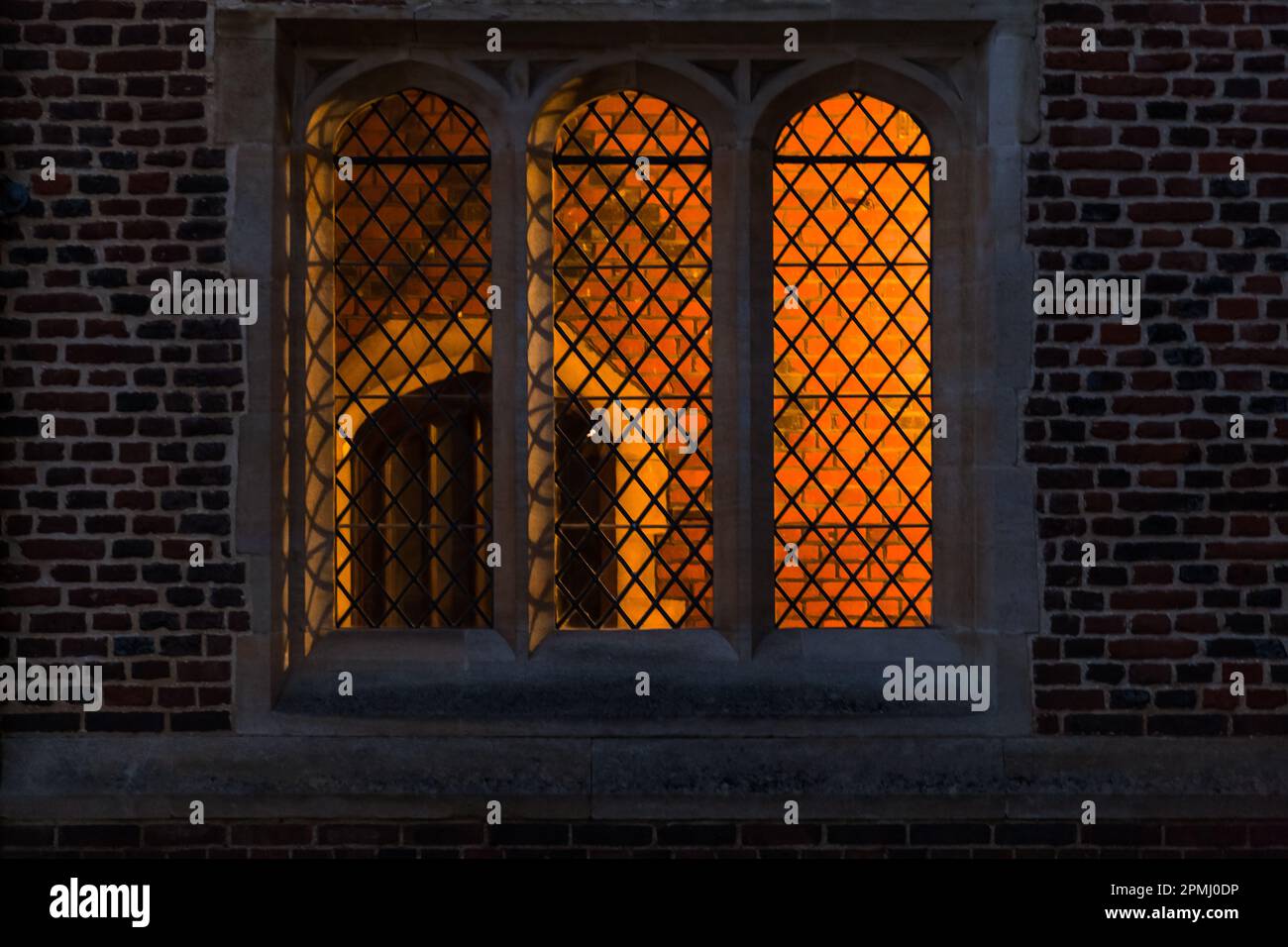 Windows at Night, Hampton Court Palace Stock Photo - Alamy