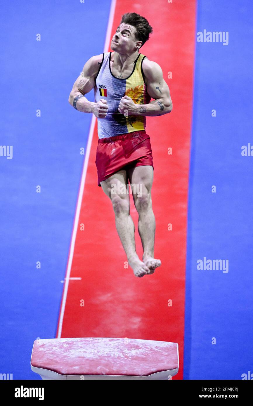 Antalya, Turkey. 13th Apr, 2023. Belgian gymnast Victor Martinez ...