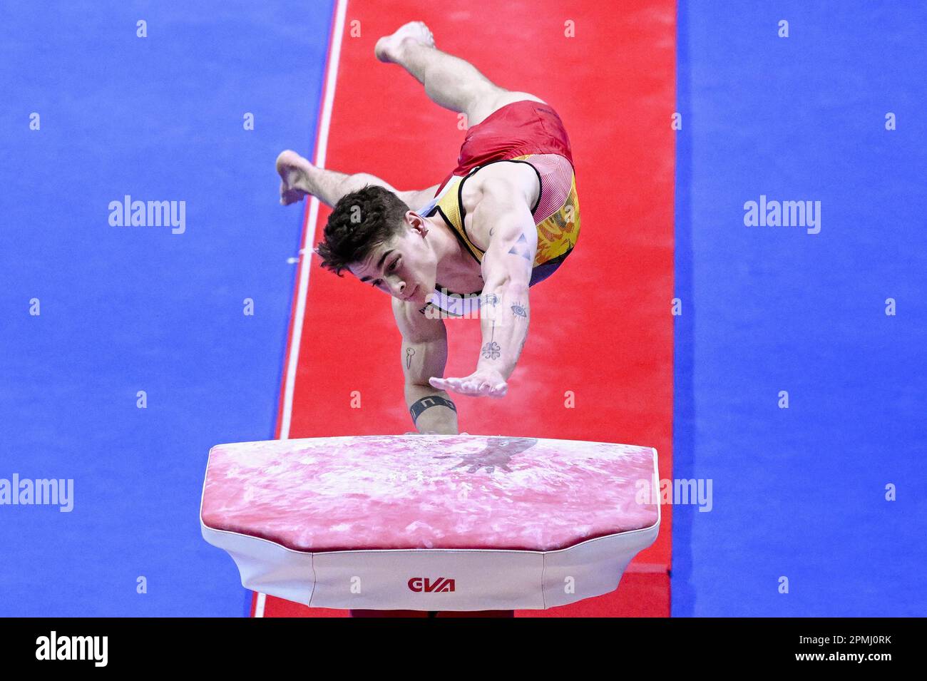 Antalya, Turkey. 13th Apr, 2023. Belgian gymnast Victor Martinez ...