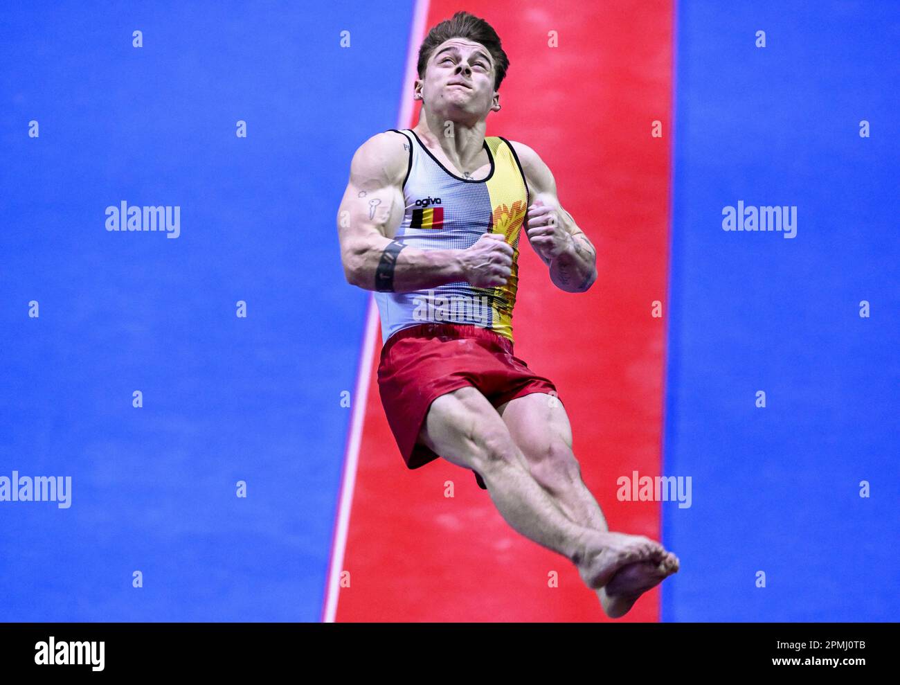 Antalya, Turkey. 13th Apr, 2023. Belgian gymnast Victor Martinez ...