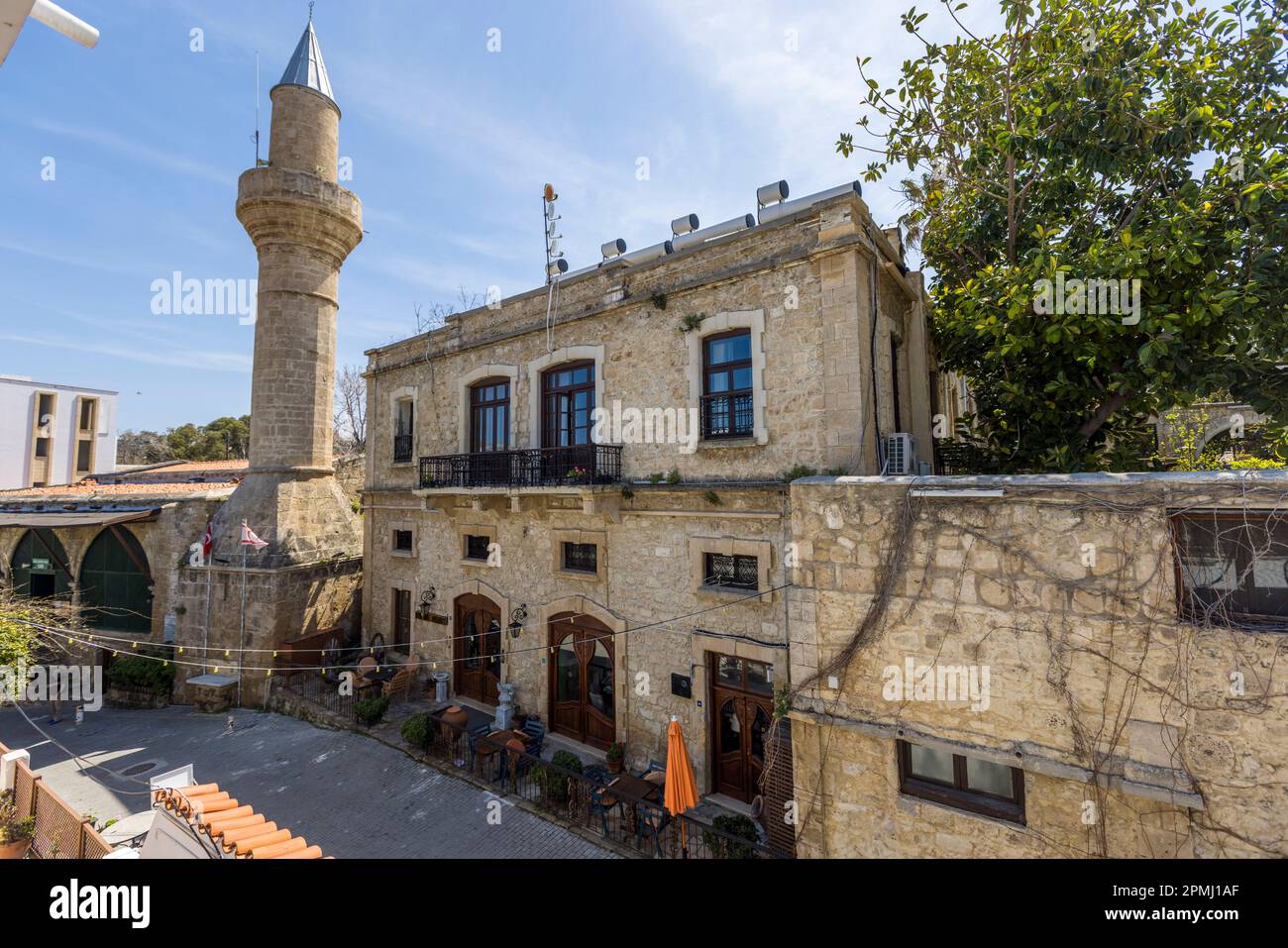 Girne mosque in Kyrenia, Cyprus Stock Photo - Alamy