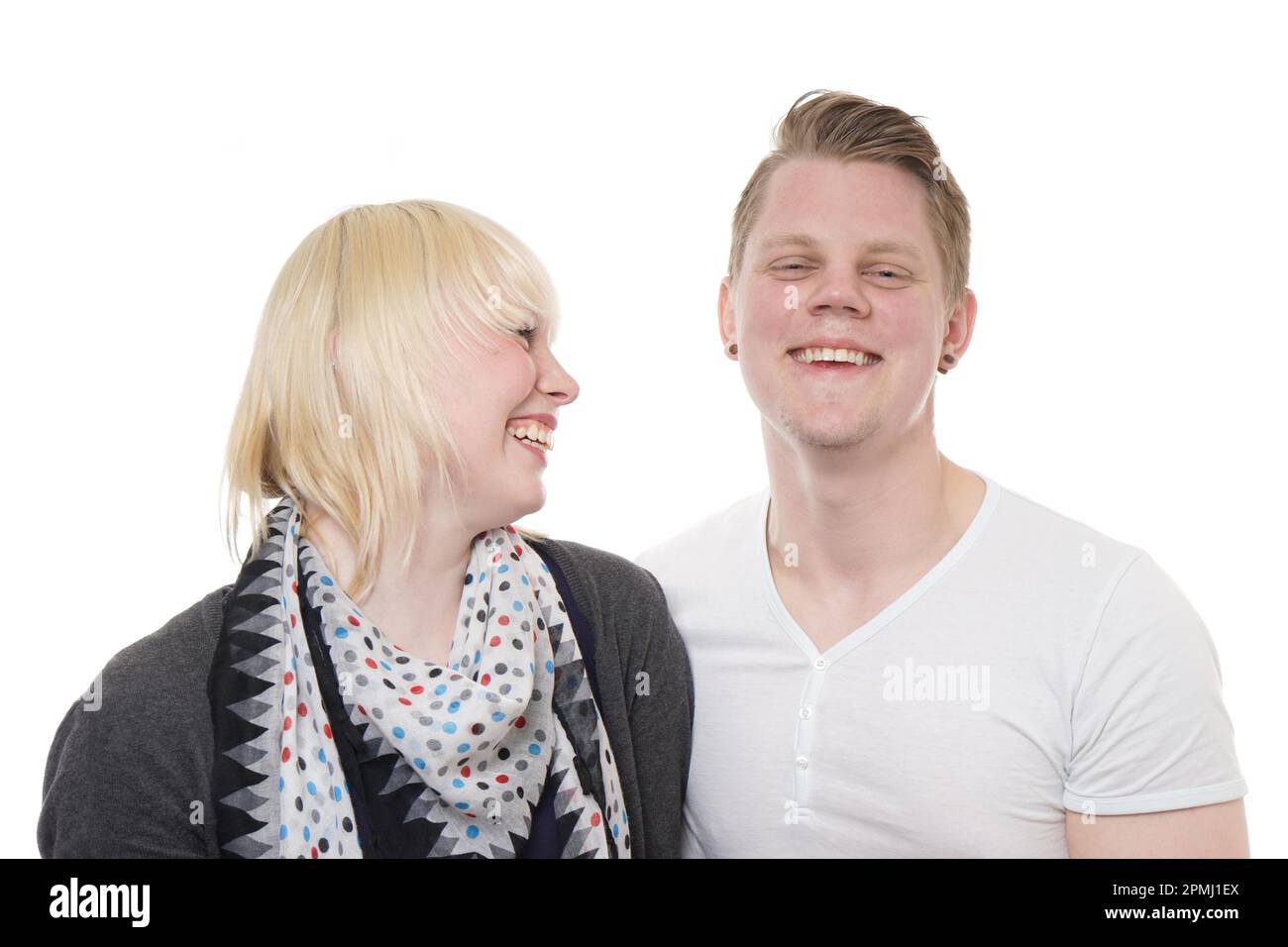 Laughing at each other hi-res stock photography and images - Alamy