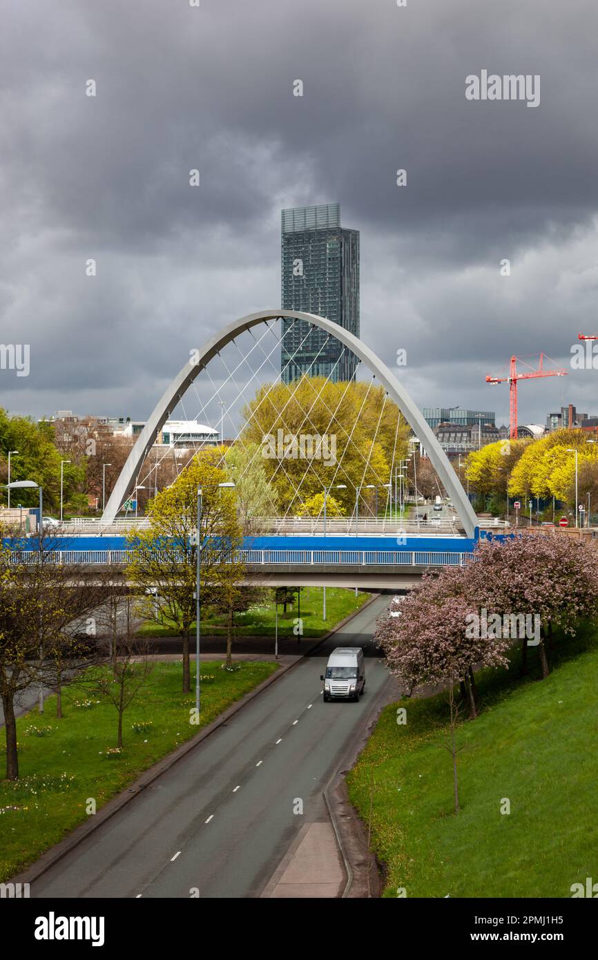 Hulme bridge is a new cable-stayed road bridge in the heart of the ...