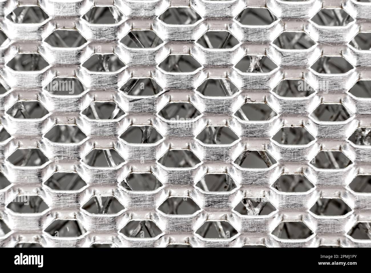 Texture or background of metal mesh with holes. Metal Stock Photo - Alamy