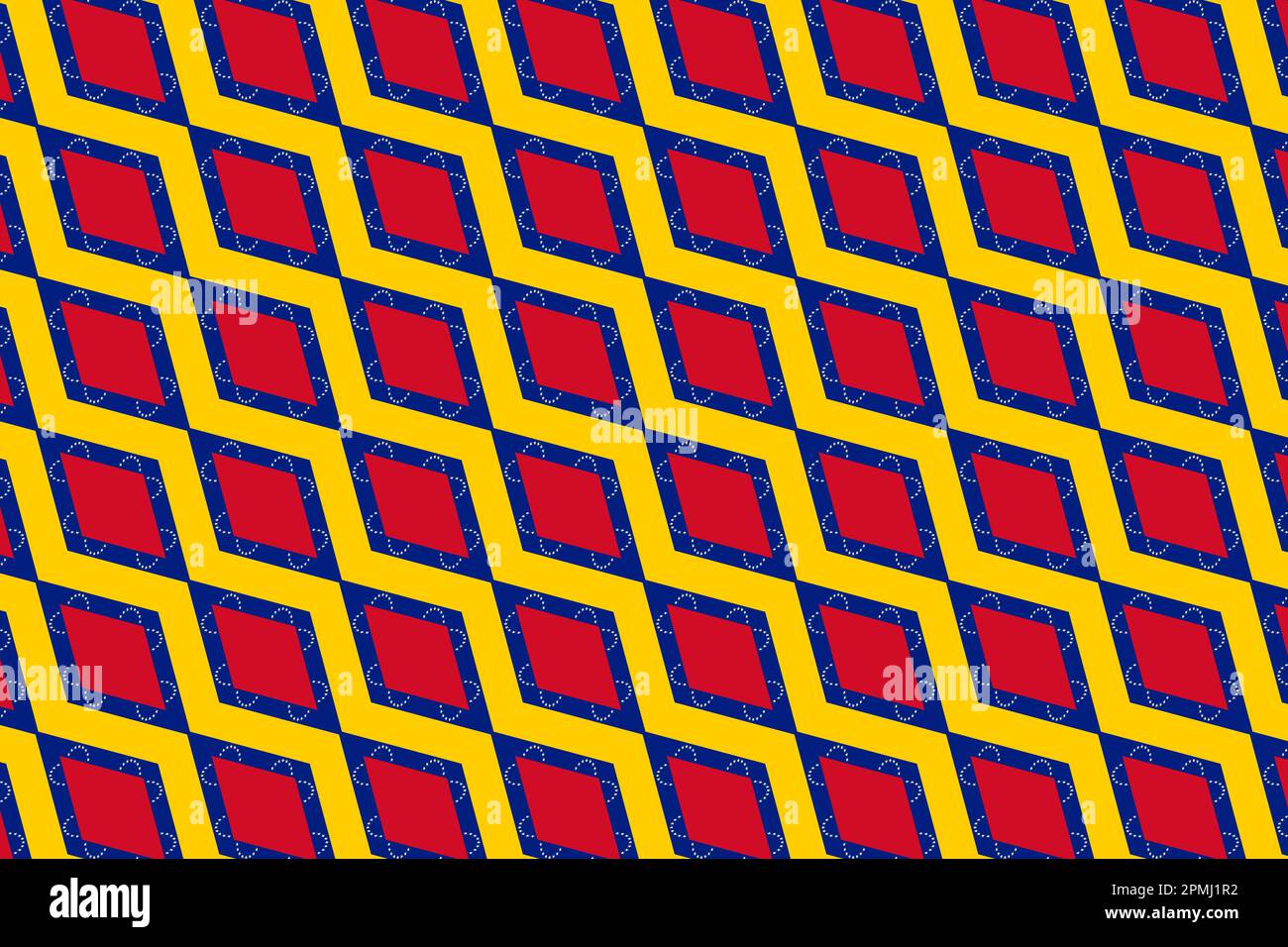 Geometric pattern in the colors of the national flag of Venezuela. The ...
