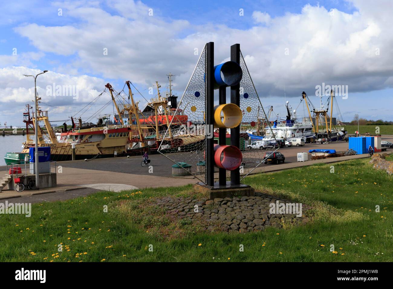 Harbour in Oudeschild, Netherland, Island Texel, fishing harbour in ...