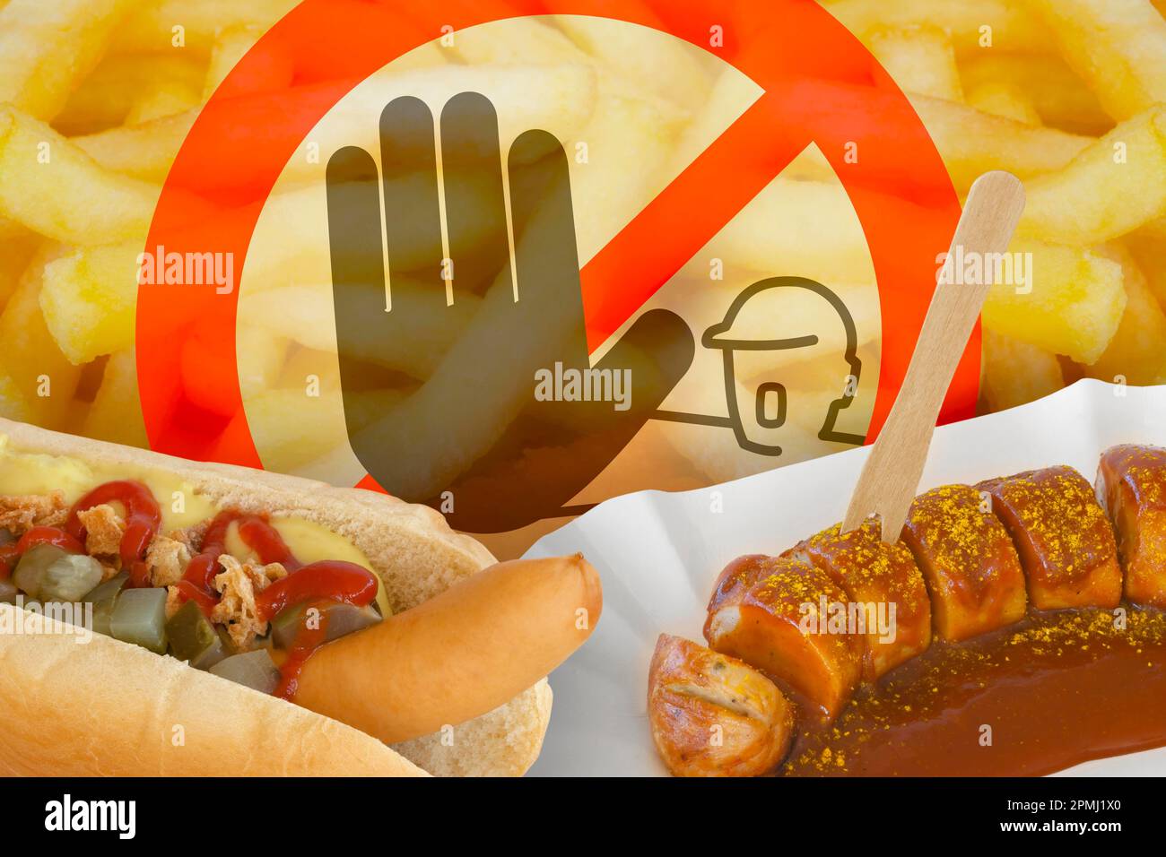 Beware of too much junk food Stock Photo - Alamy