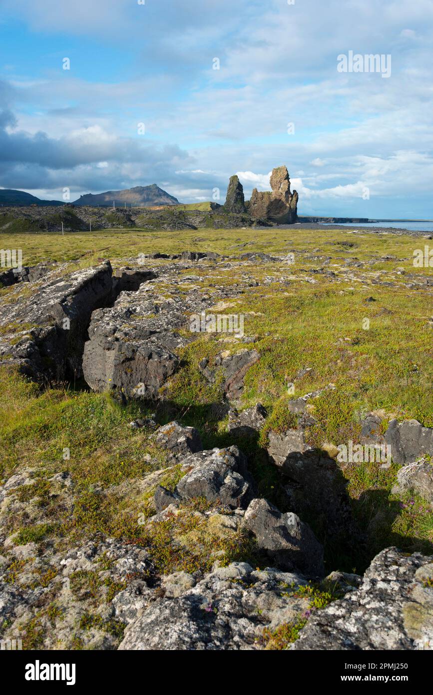 Londrangar basalt rocks hi-res stock photography and images - Alamy