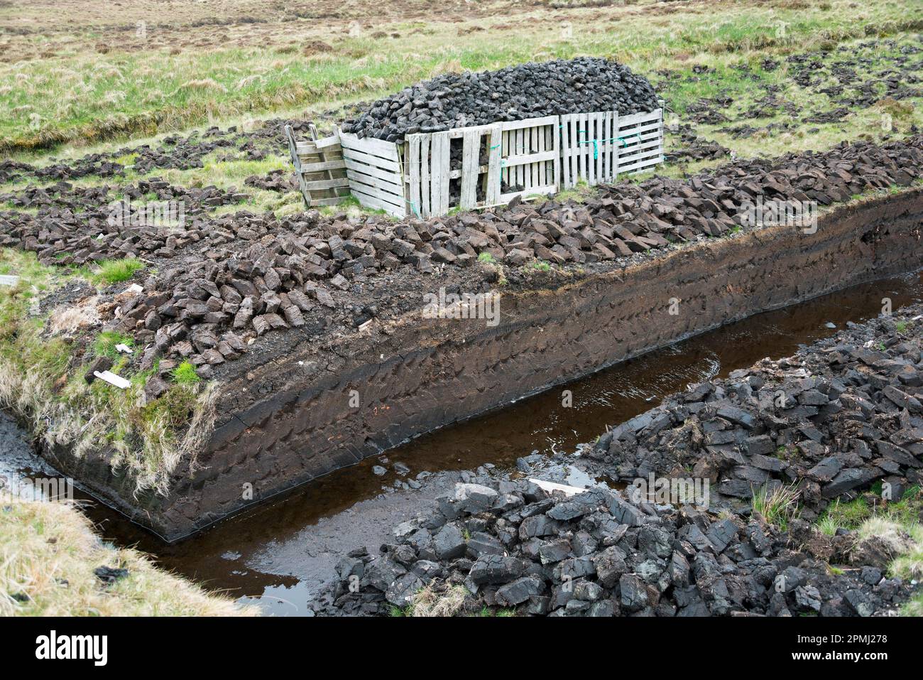 Turf, County Donegal, Ireland, Peat Stock Photo - Alamy