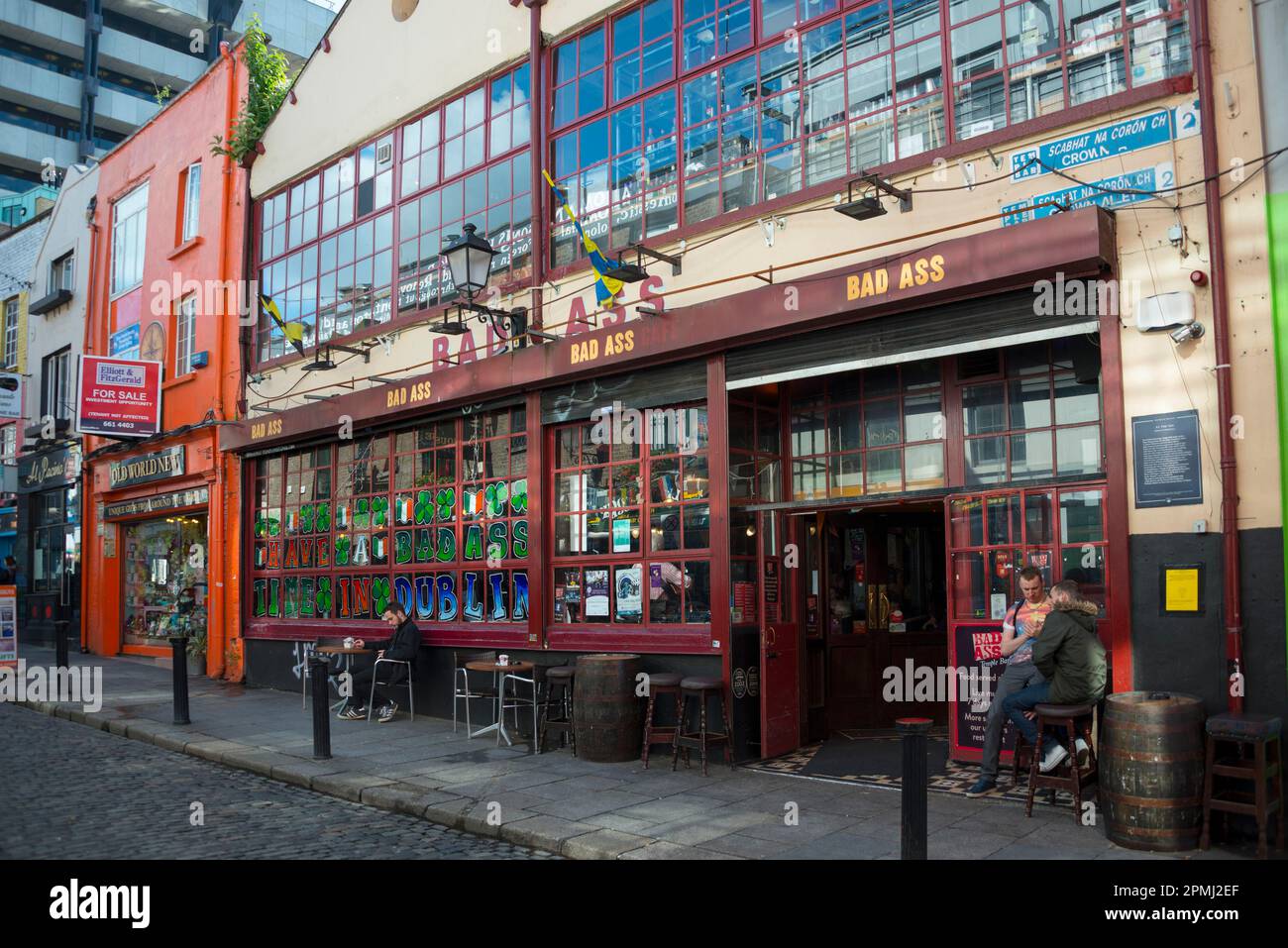 Bad Ass, Crown Alley, Temple Bar, Dublin, County Dublin, Ireland Stock ...