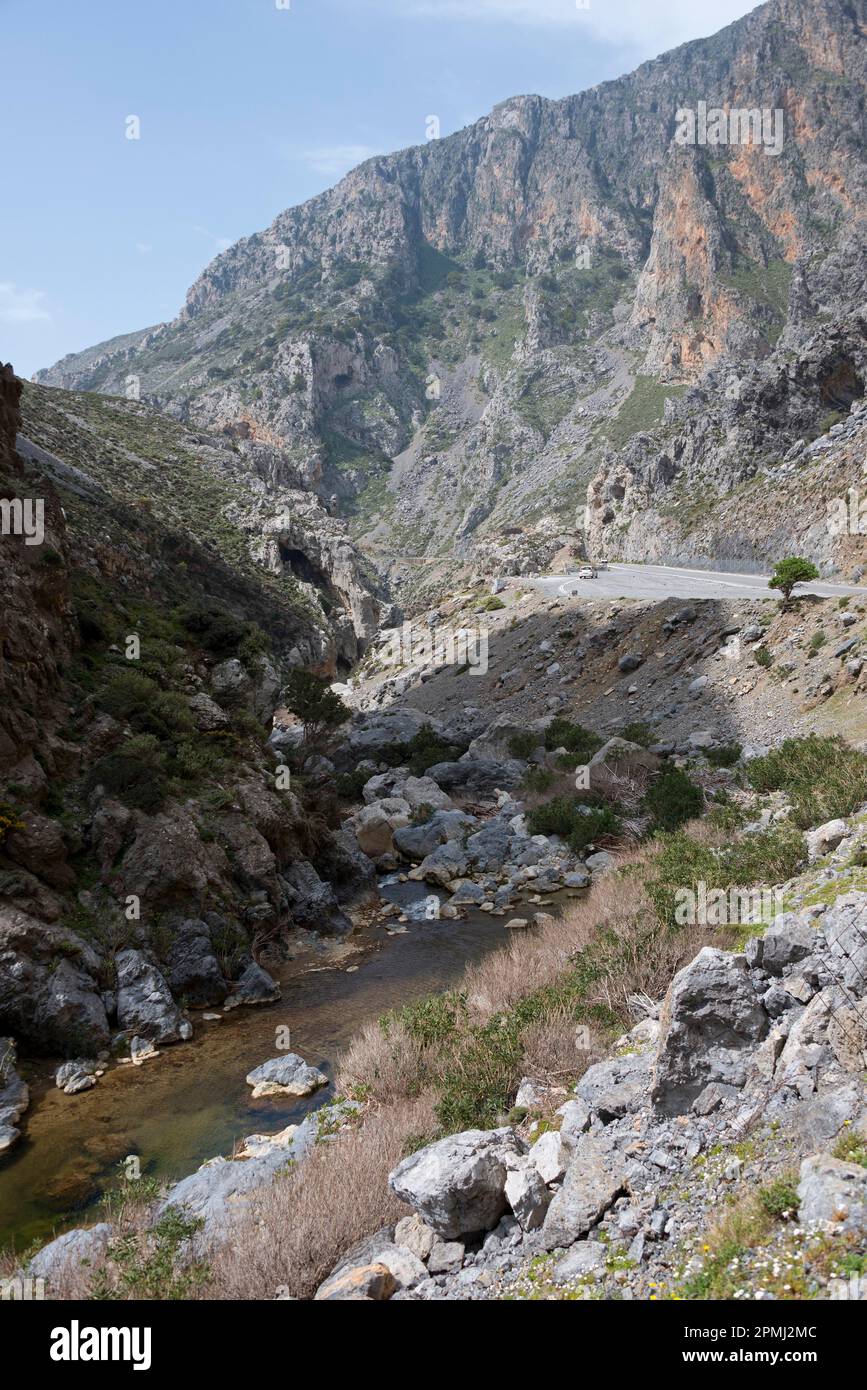 Kourtaliotiko Gorge or Asomatos Gorge, Crete, Greece Stock Photo - Alamy