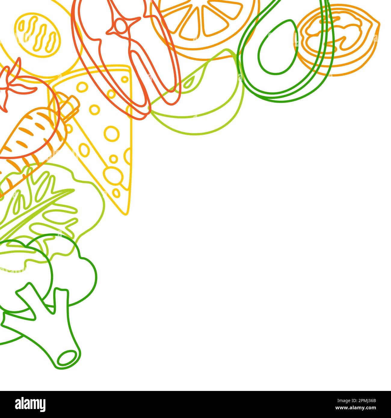 Background with healthy eating and diet meal. Fruits, vegetables and ...