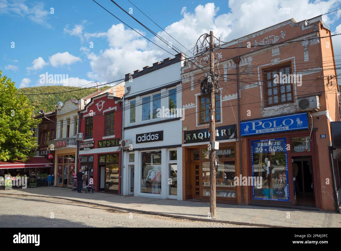 Houses in the old town, Prizren, Republic of Kosovo, Balkans Stock ...