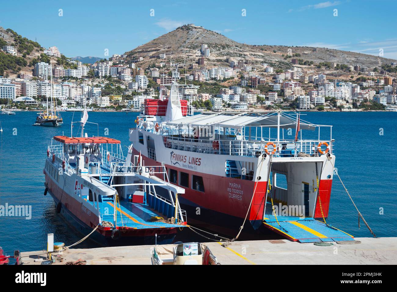 Ferry to Corfu, Saranda, Albania, Ferry Stock Photo - Alamy