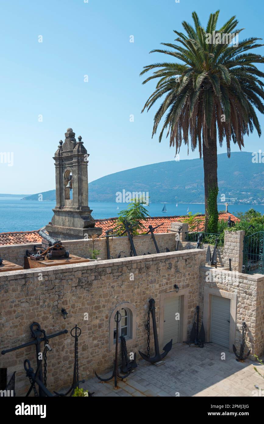 Leopold Mandic Church Bell Tower and Museum, Old Town, Herceg Novi, Bay of Kotor, Montenegro ...