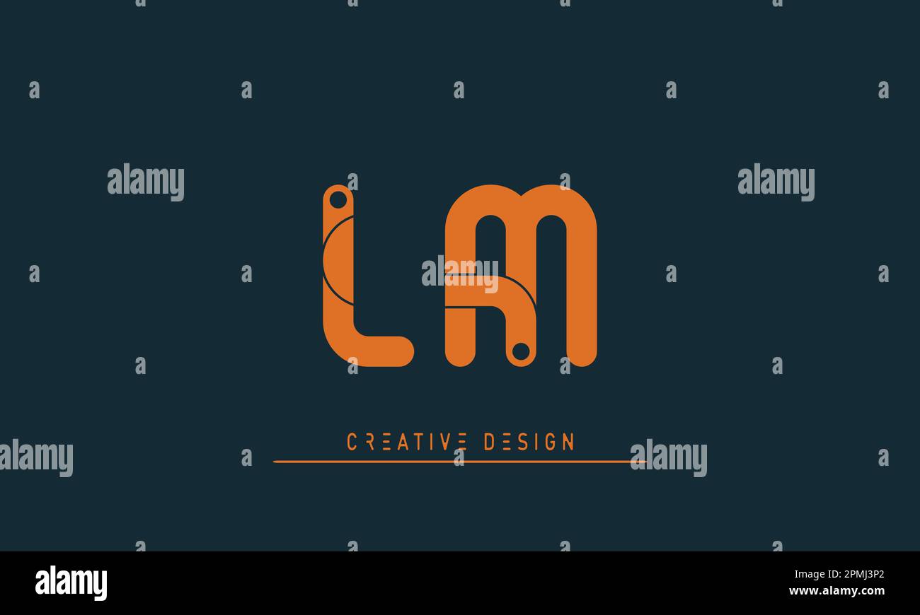 Alphabet letters Initials Monogram logo LM , ML Stock Vector Image ...