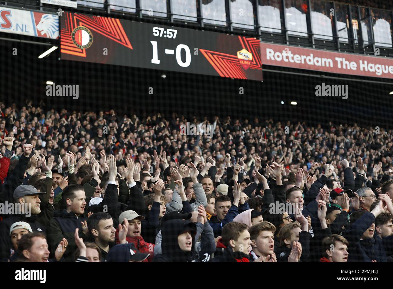 ROTTERDAM - Feyenoord fans during the UEFA Europa League quarter final ...