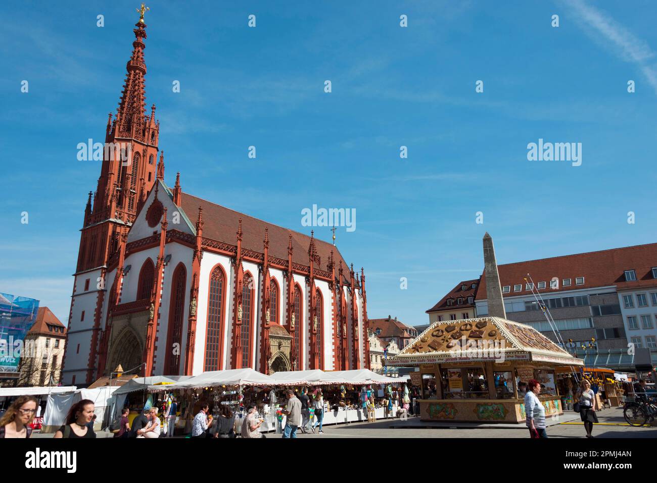 Lady Chapel, Market Square, Wuerzburg, Lower Franconia, Bavaria ...
