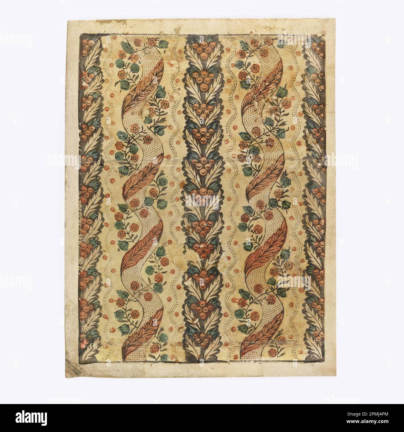 Domino Paper (France); block-printed and stenciled paper; 48 x 36 cm ...