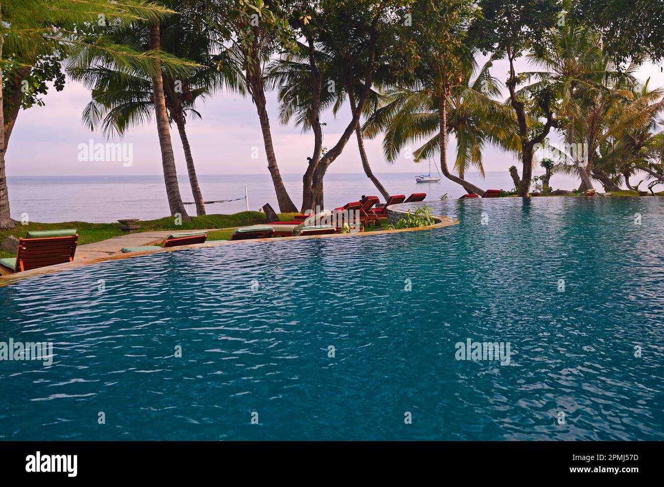 Swimming pool with sea view, 5 star luxury resort, Lovina Beach, North ...
