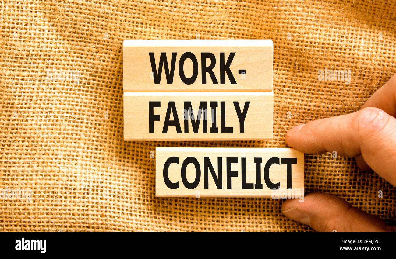 Work-family conflict symbol. Concept words Work-family conflict on ...