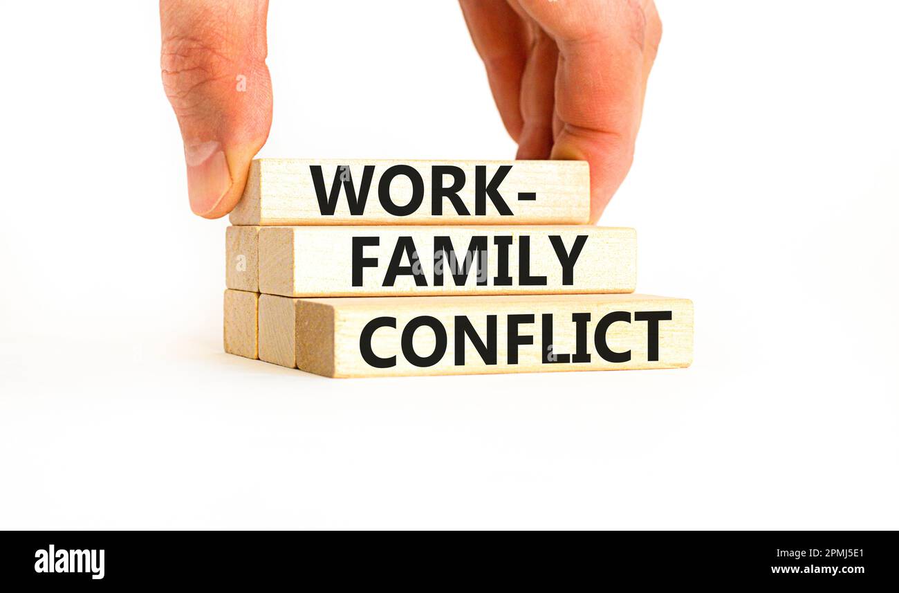 Work-family conflict symbol. Concept words Work-family conflict on ...